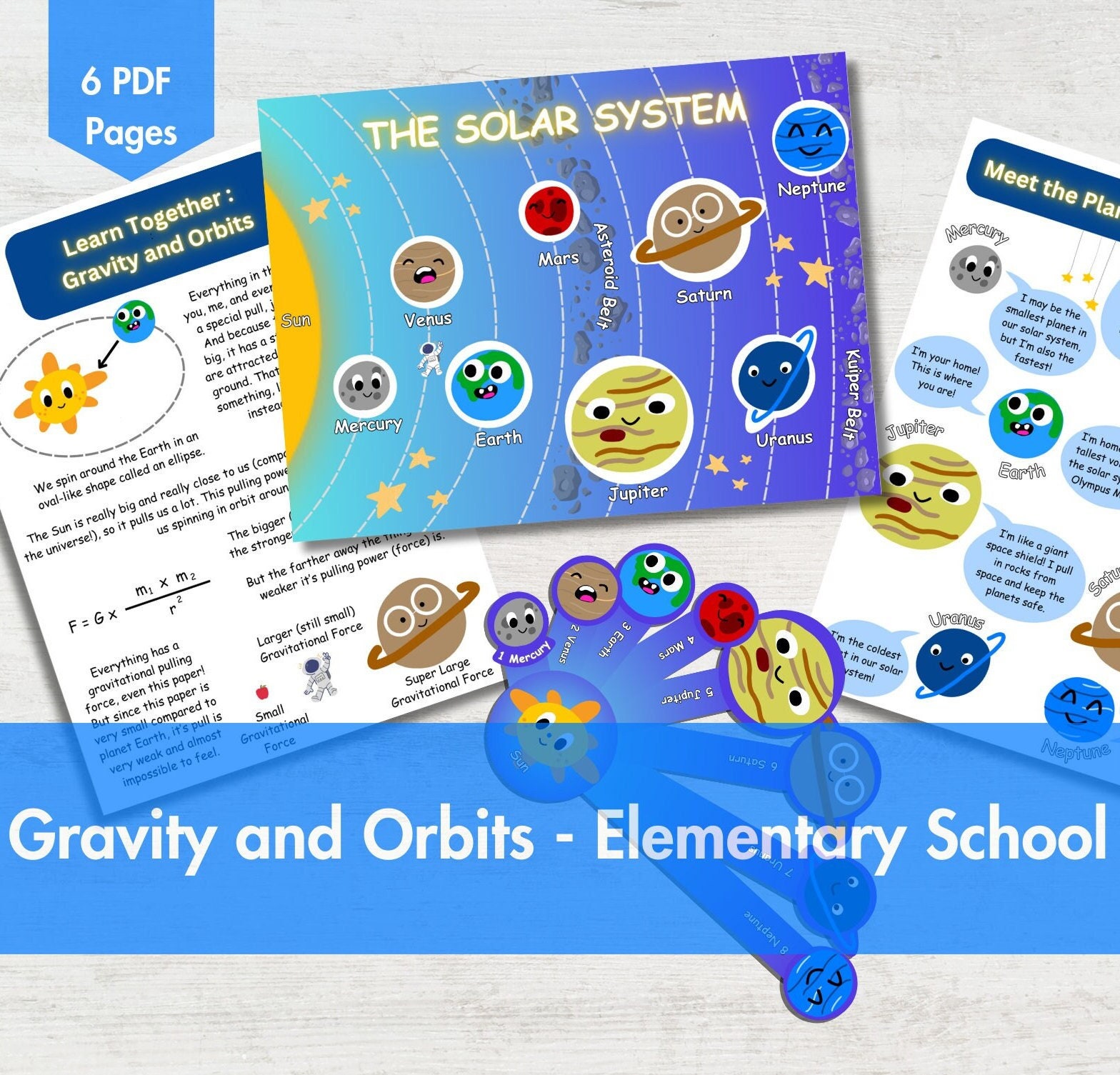 Solar System Activity Printable Physics Teaching Aid Simple Science ...