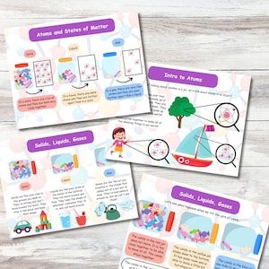 States of Matter Activity Printable Physics Teaching Aid Simple Science ...