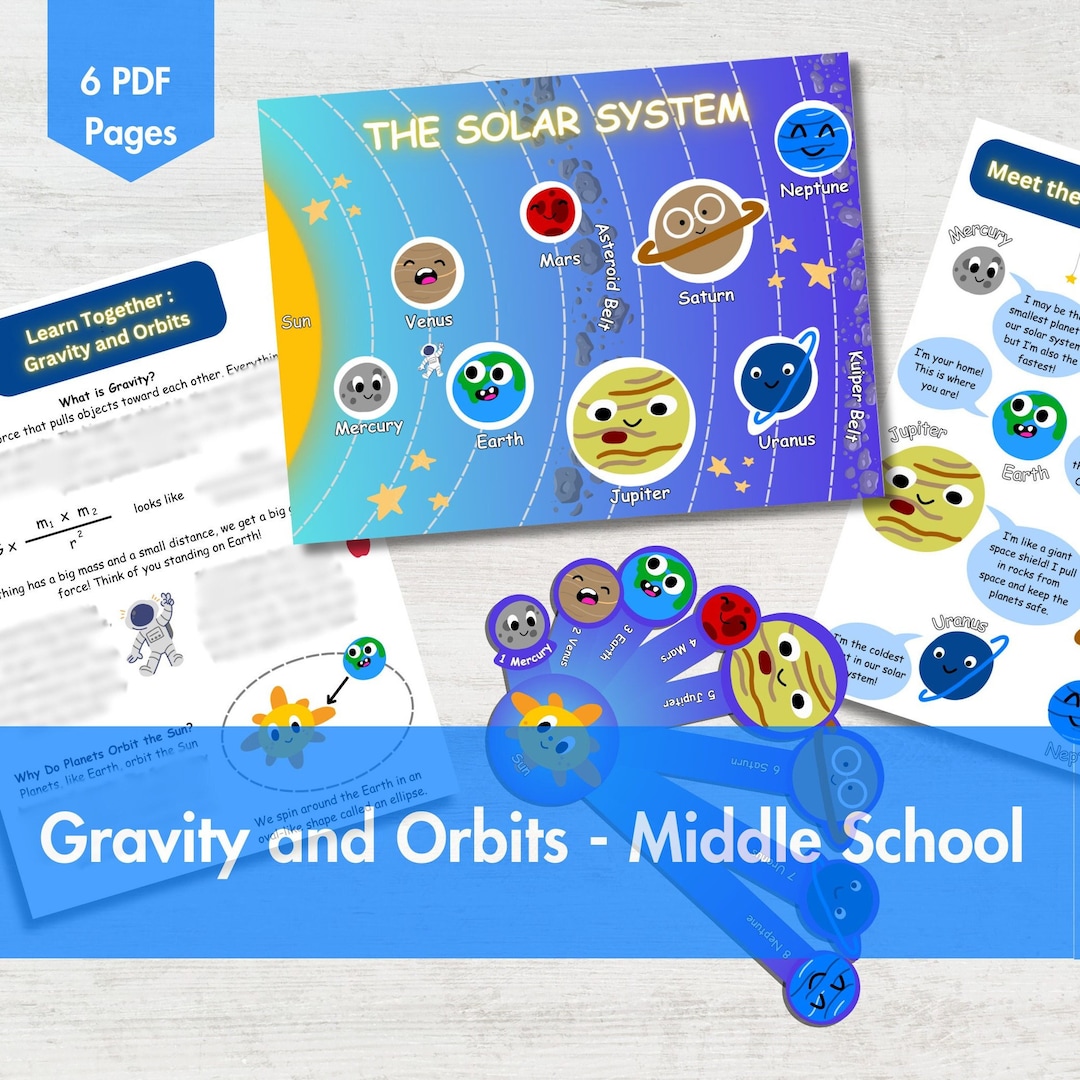 Solar System Printable Activity: Physics Teaching Aid (PDF) - Etsy