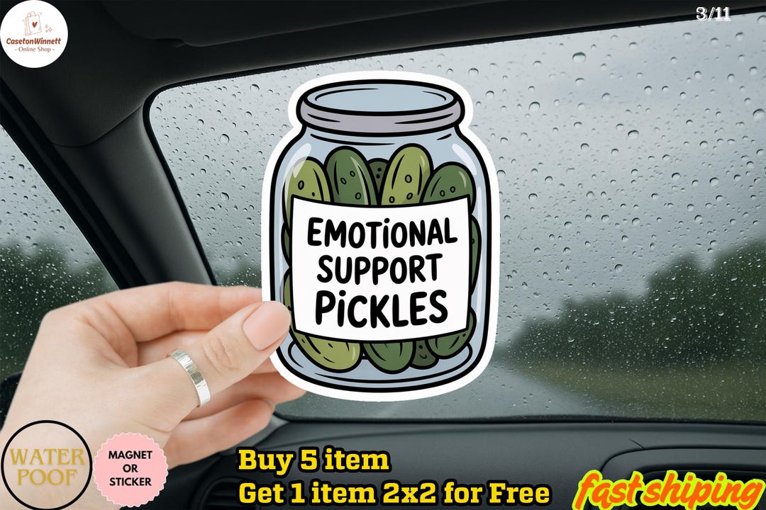Pickle Sticker Dill Funny Pickle Girl Stickers Vinyl Laptop Sticker ...