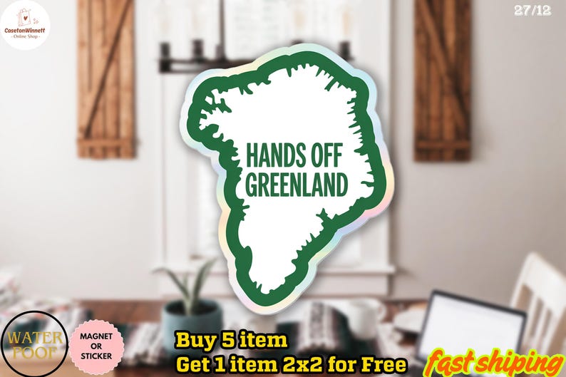 Hands off Greenland Sticker/car Magnet, Greenland is Not for Sale ...