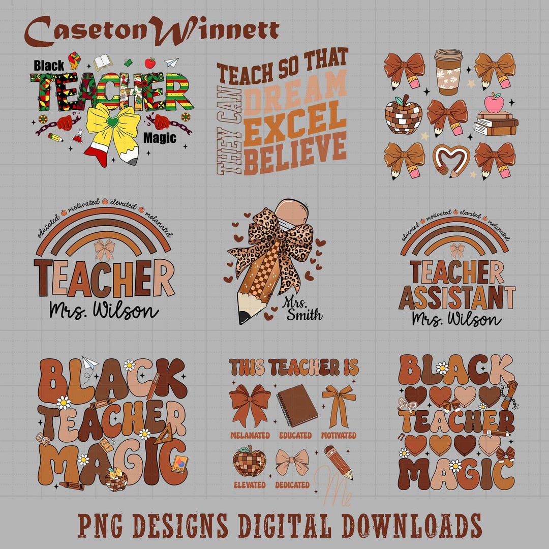 9 Teacher Black History Month Bundle PNG, Black History PNG, Black ...