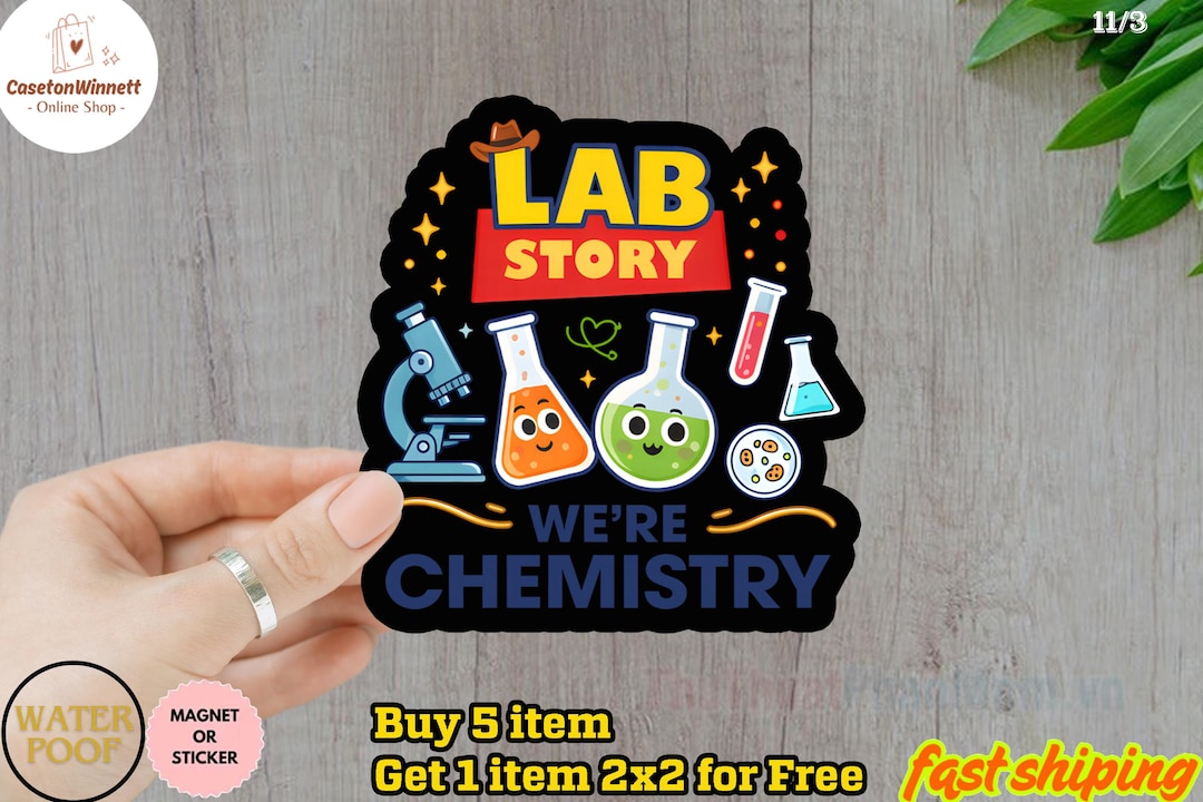 Lab Week 2026 Sticker/magnet, Toy Story Science Decal, Gift for Lab ...