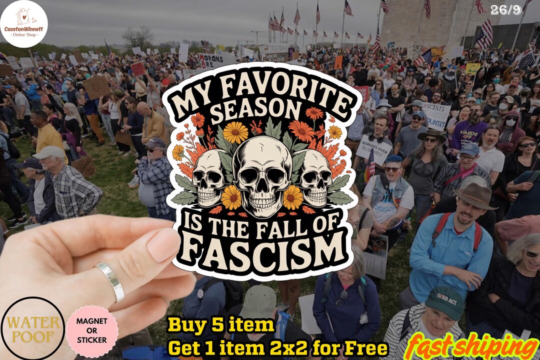 My Favorite Season is the Fall of Fascism Sticker/car Magnet, Anti ...