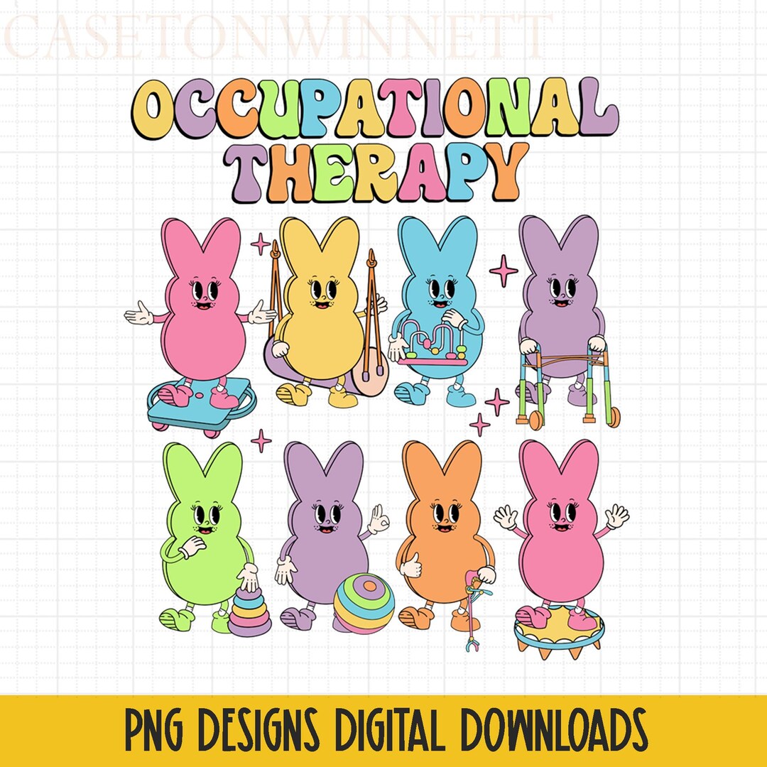 OT Easter Bunny, Occupational Therapy PNG, Therapist Easter Design ...