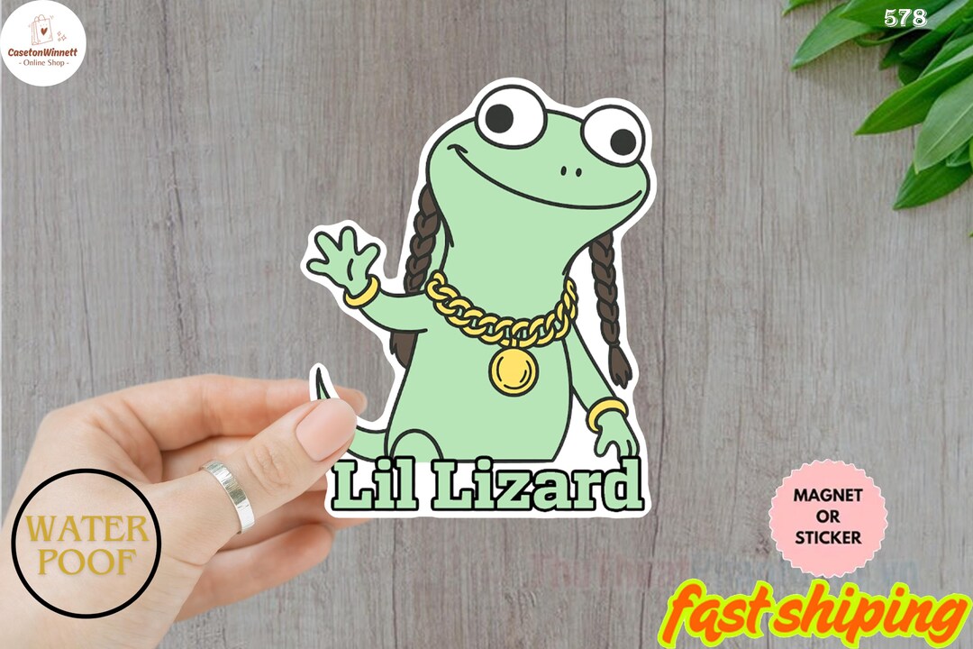 Lizard Meme Sticker/car Magnet, Lil Lizard Decal Sticker - Tik Tok ...