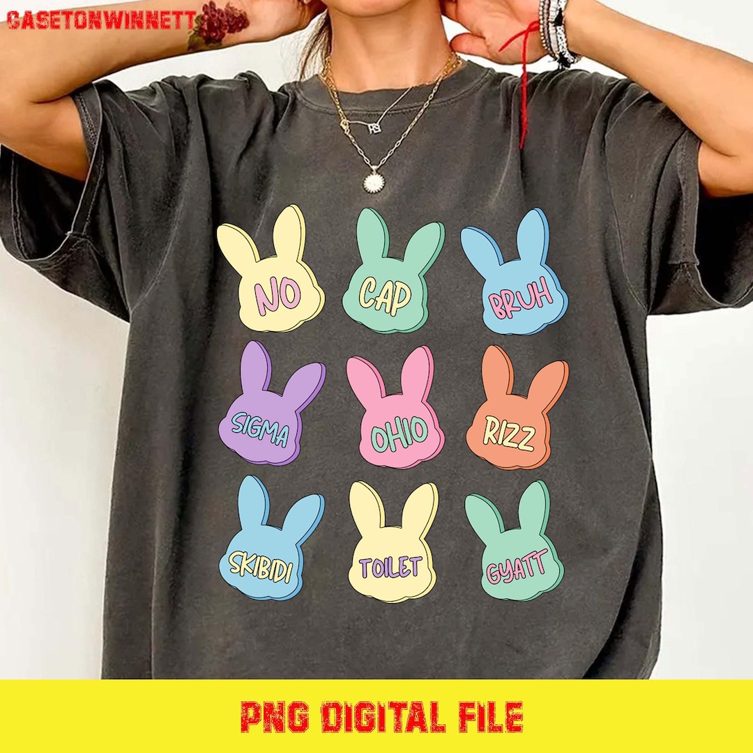 Skibidi Easter Rizzles Png, Gen Alpha Slang Easter Png, Easter Eggs Png ...