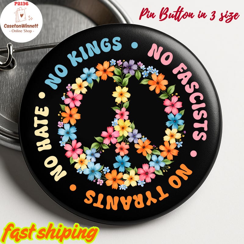No Kings Pins and Buttons - Etsy