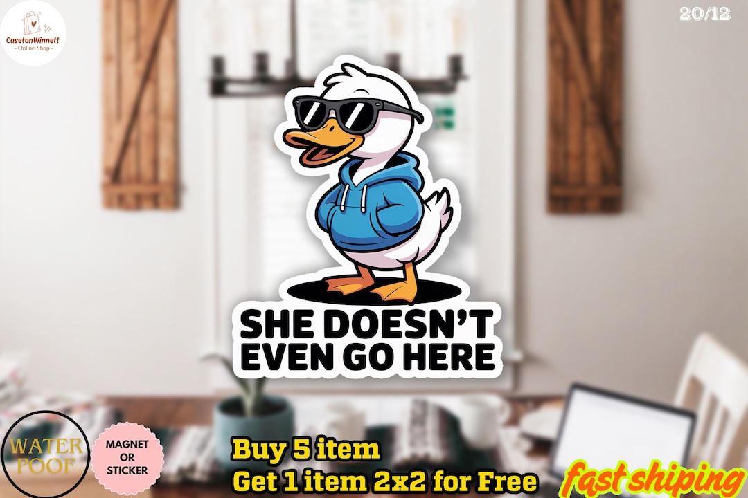 Silly Goose Sticker/car Magnet, Mean Girls, She Doesn’t Even Go Here ...