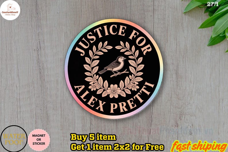 Justice for Pretti Good Sticker/car Magnet, Political Protest Decal ...
