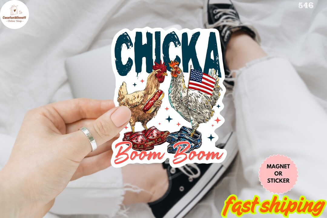 Chicka Boom Boom Sticker/car Magnet, Chicken Lover Gift, Farm Animal ...