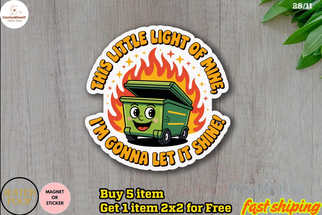This Little Light of Mine Sticker/car Magnet, Funny Sticker for Laptop ...