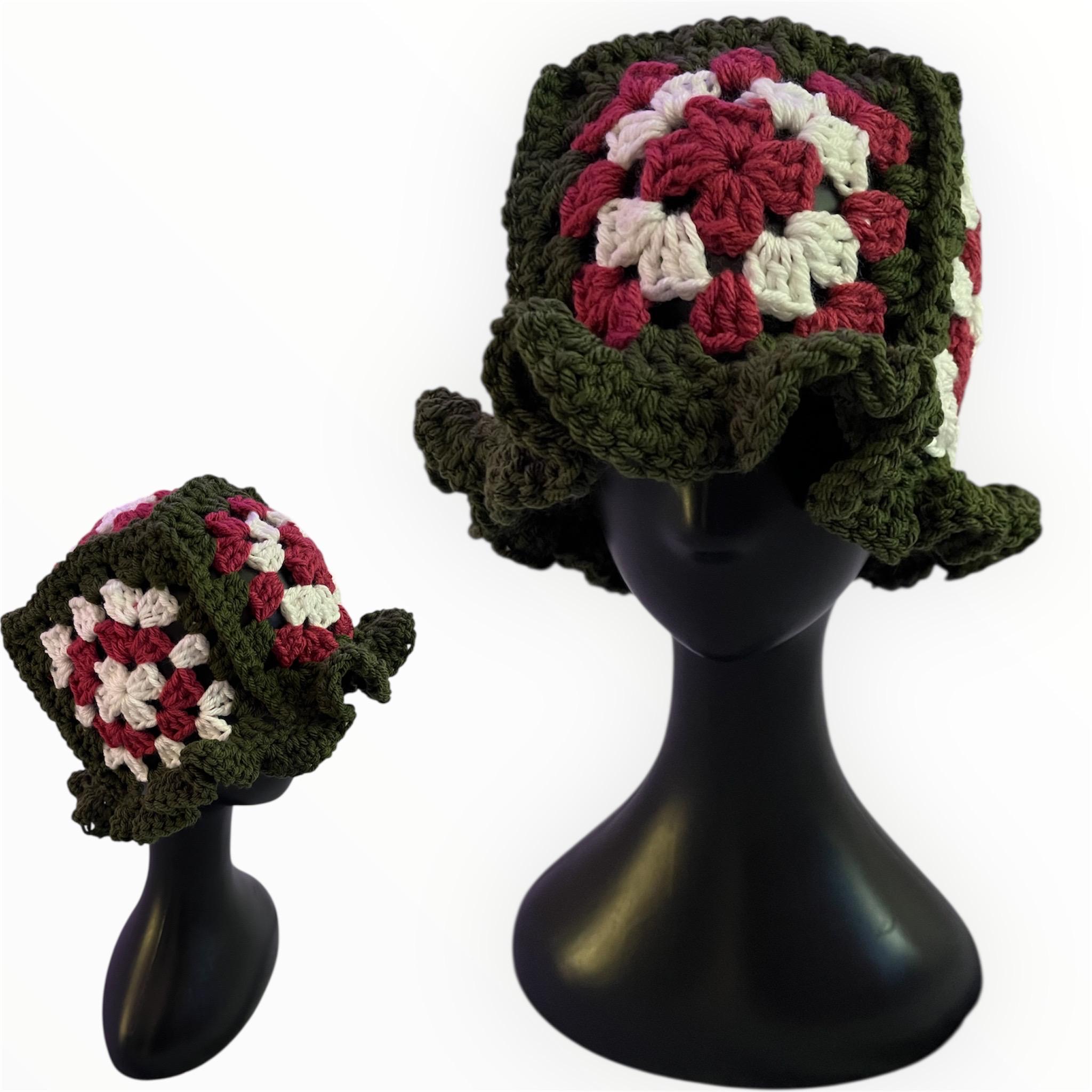 Flower Burst Granny Square Bucket Hat - Etsy