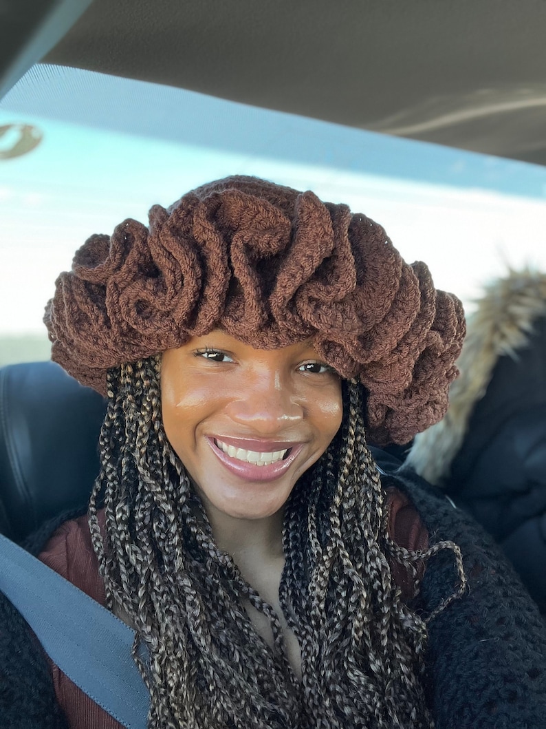 Crochet Ruffle Hat: Handmade - Etsy