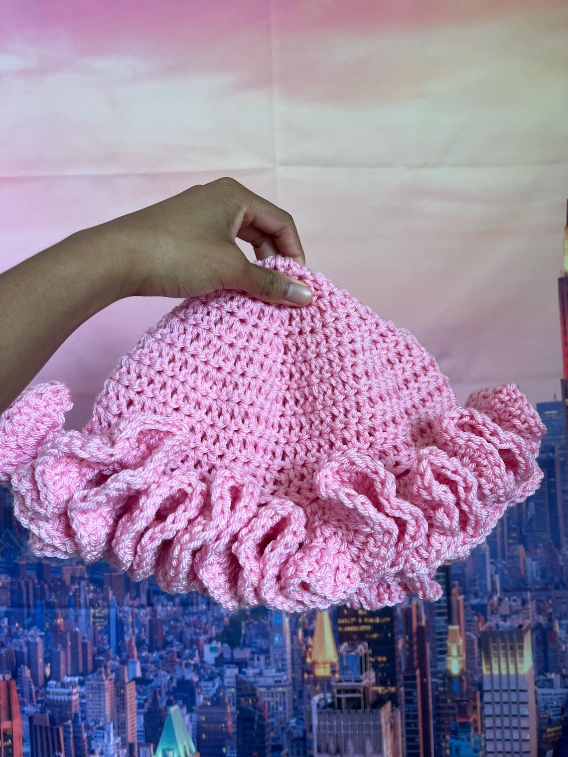 Crochet Ruffle Hat: Handmade - Etsy