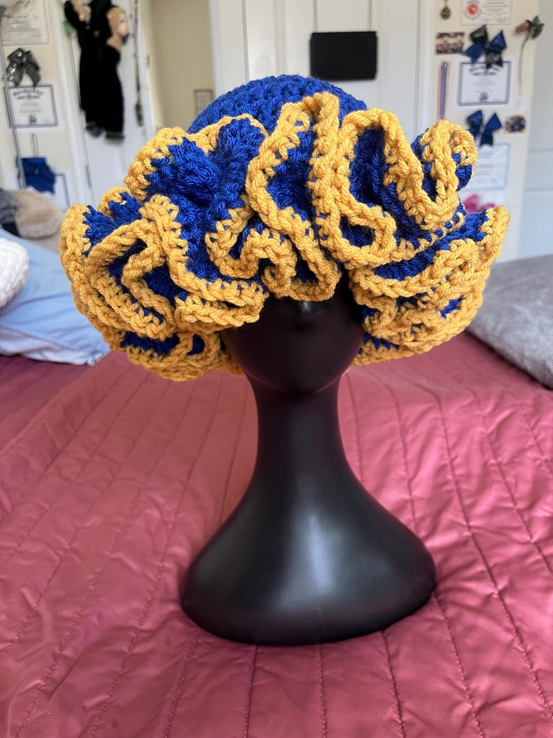 Sigma Gamma Rho Poodles Crochet Ruffle Hat: Handmade - Etsy
