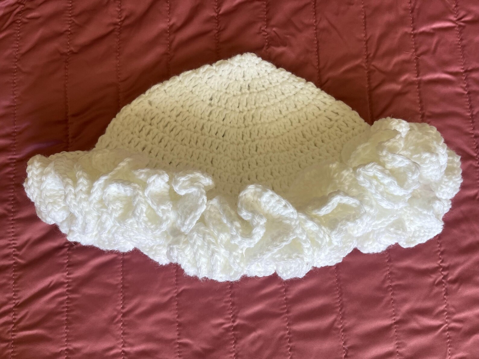 Crochet Ruffle Hat: Handmade - Etsy