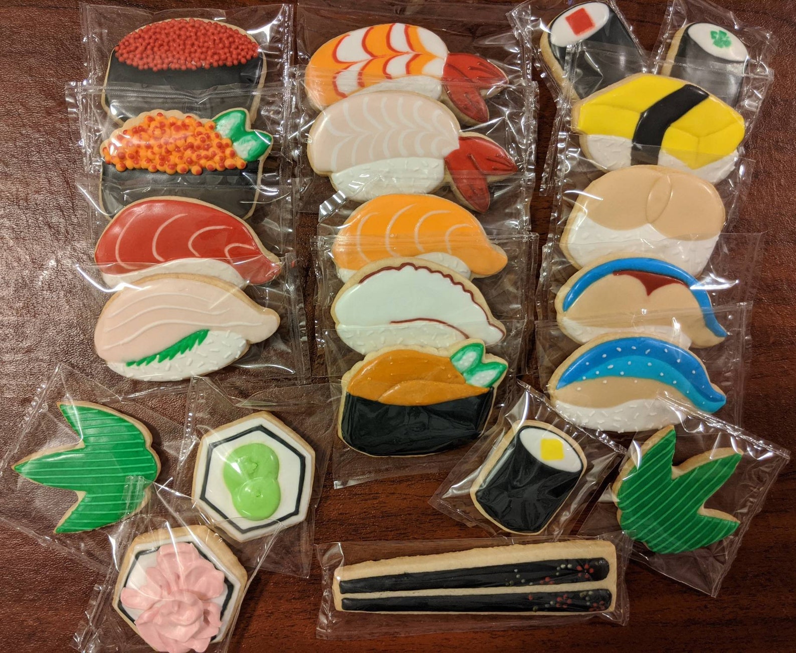 Sushi Sugar Cookies 2 to 3 Inches Assorted Set of 20 - Etsy