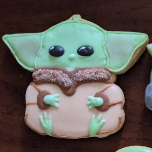 Grogu, the Child, Star Wars Sugar Cookies, Dozen, Customized Your Way ...