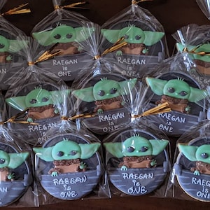Grogu, the Child, Star Wars Sugar Cookies, Dozen, Customized Your Way ...