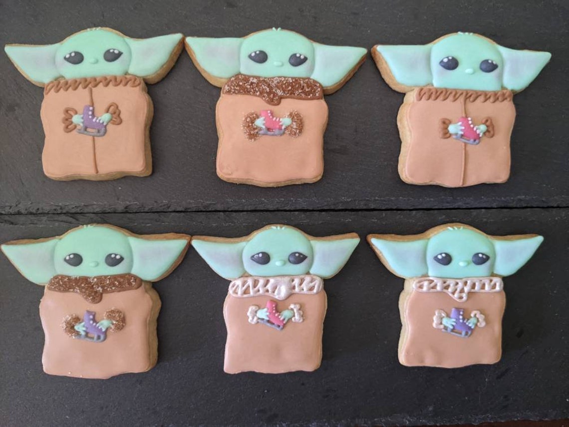 Grogu, the Child, Star Wars Sugar Cookies, Dozen, Customized Your Way ...