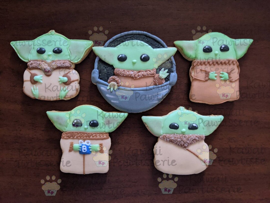 Grogu, the Child, Star Wars Sugar Cookies, Dozen, Customized Your Way ...