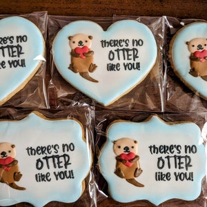 Otter, Appreciation Sugar Cookies, Approximately 3 Inch, Dozen - Etsy