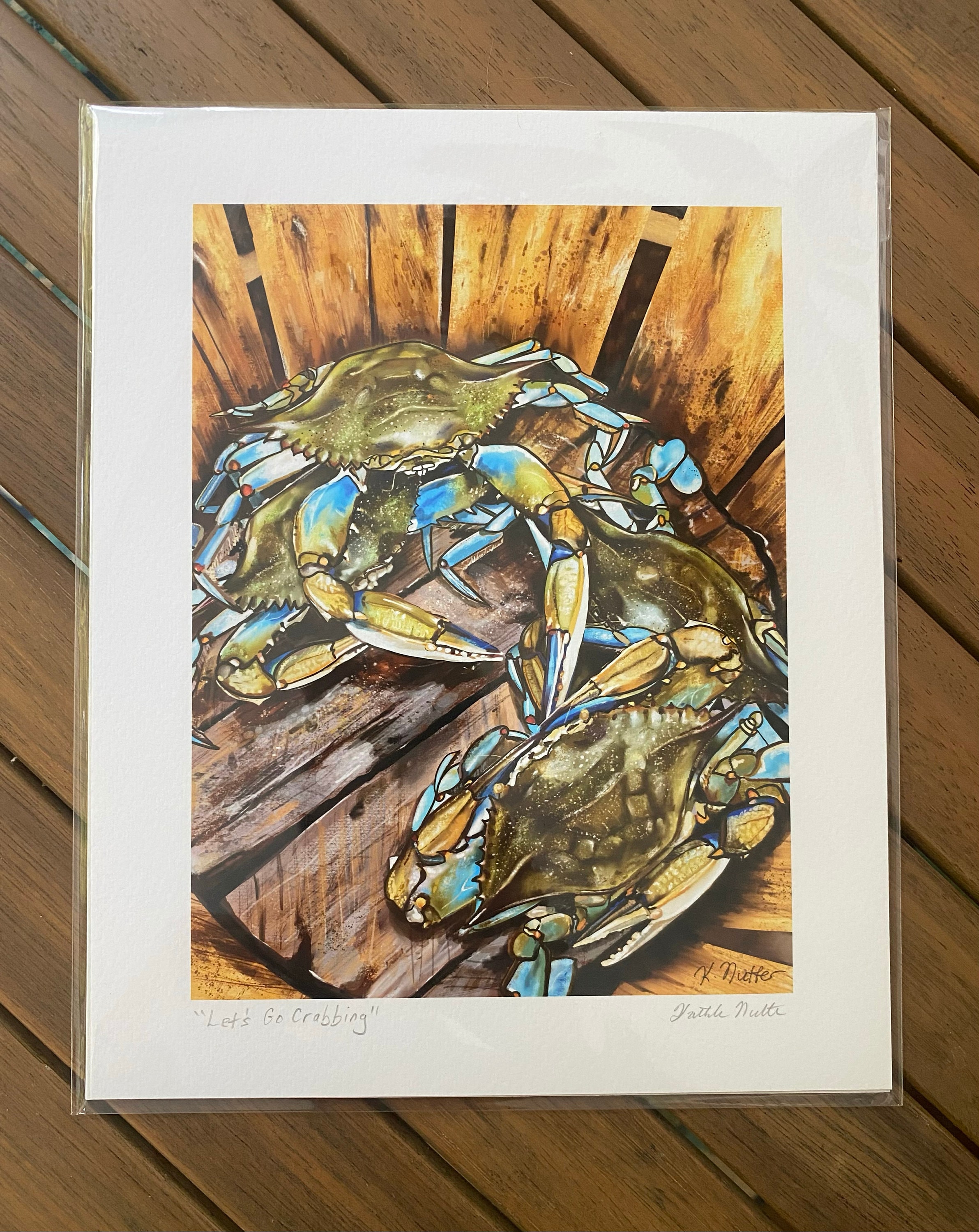 Let's Go Crabbing, Crab Bushel Art, Realism, Blue Crab, Maryland Art ...