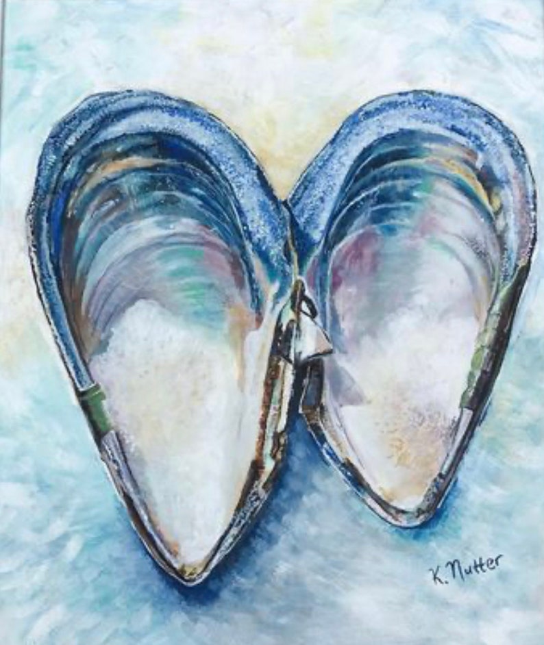 Big Mussels Signed Art Print of Original Mussel Shell Coastal | Etsy