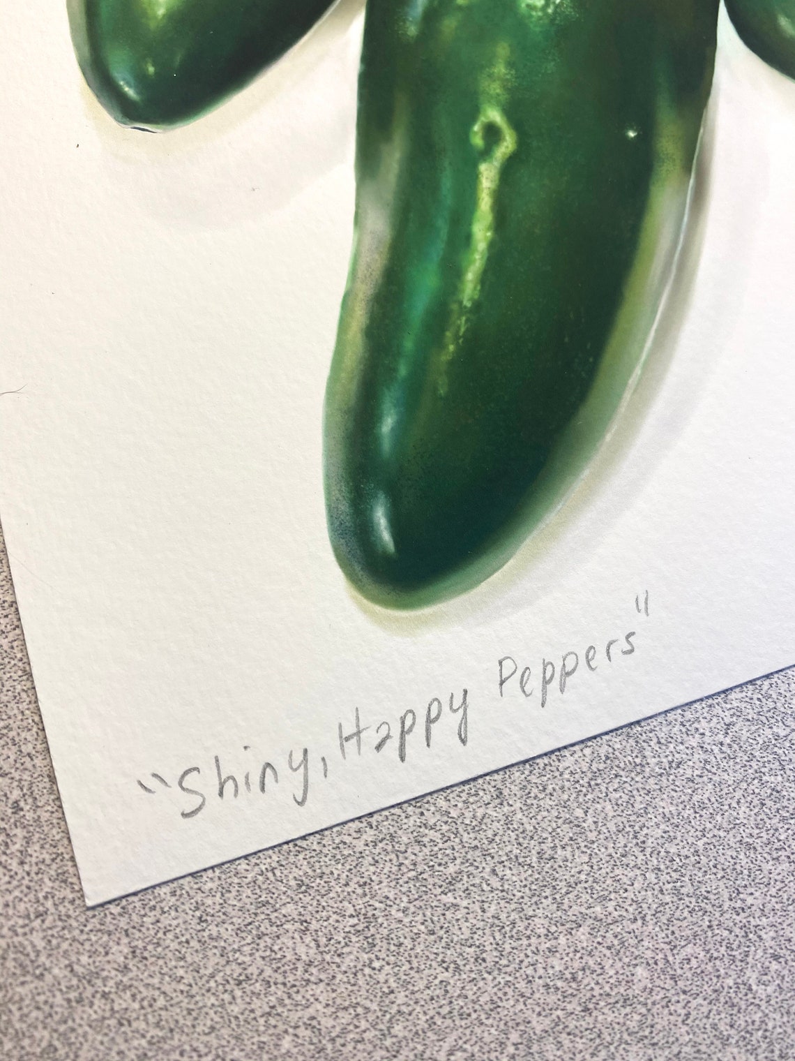 Shiny, Happy Peppers, Jalapeno Pepper Fine Art Illustration From ...