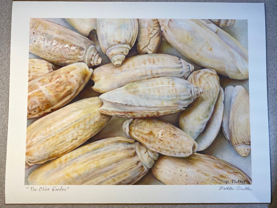 The Olive Garden, Signed Archival Print of Original Seashell Painting ...