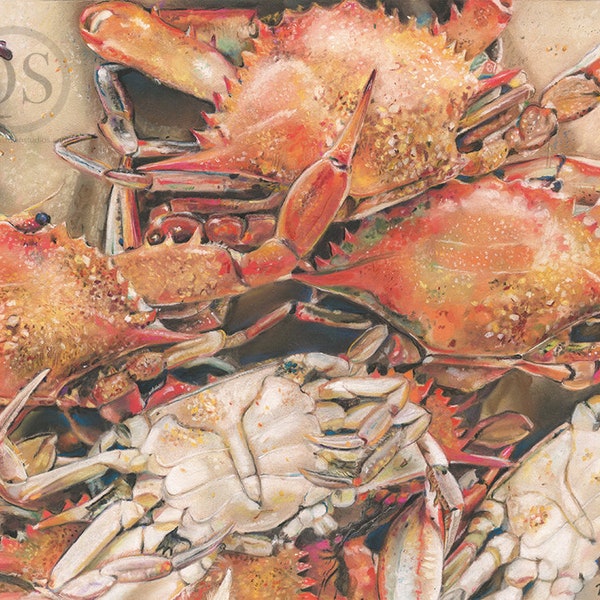 Red Crab Print - Etsy