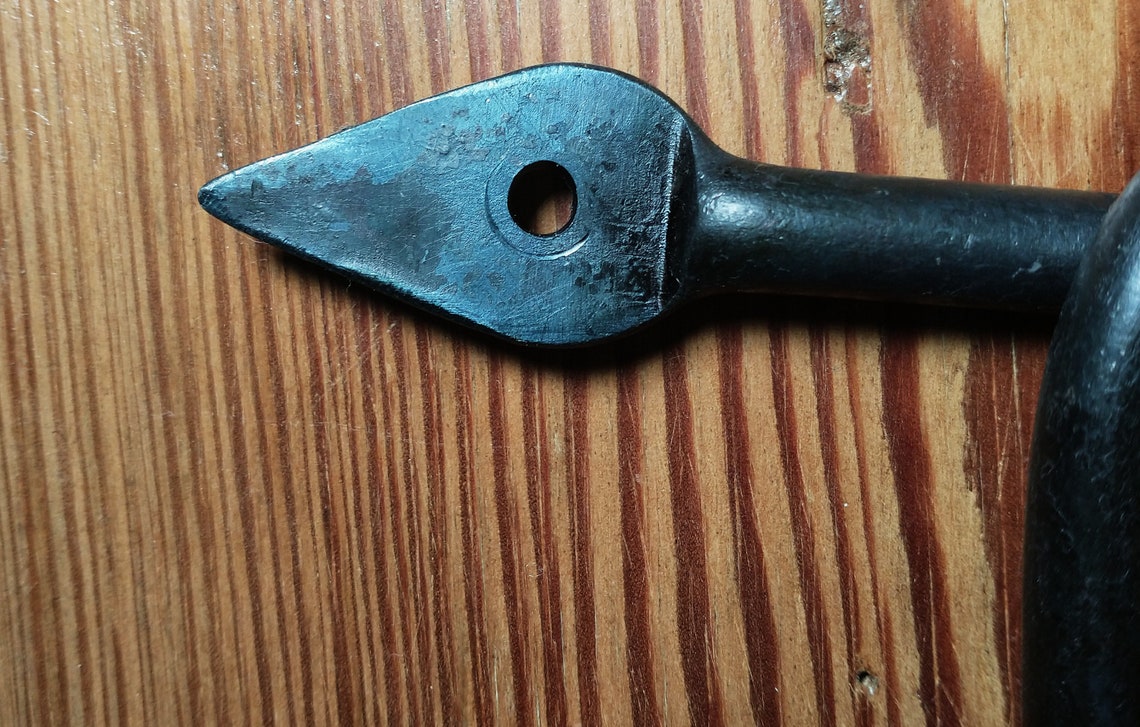 Hand Forged Hook With Spade Finial for Hanging Clothing, Tools, Cords ...