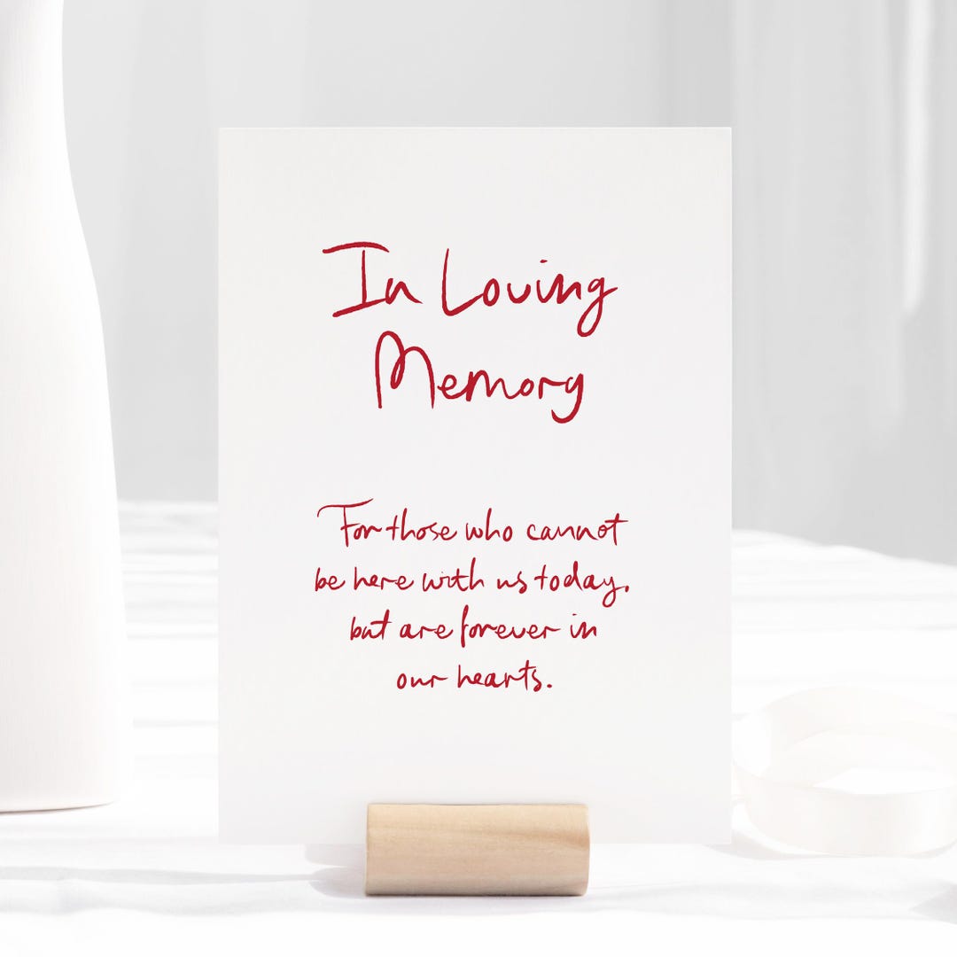Demi Modern Script in Loving Memory Sign Template, Wedding Sign, in ...