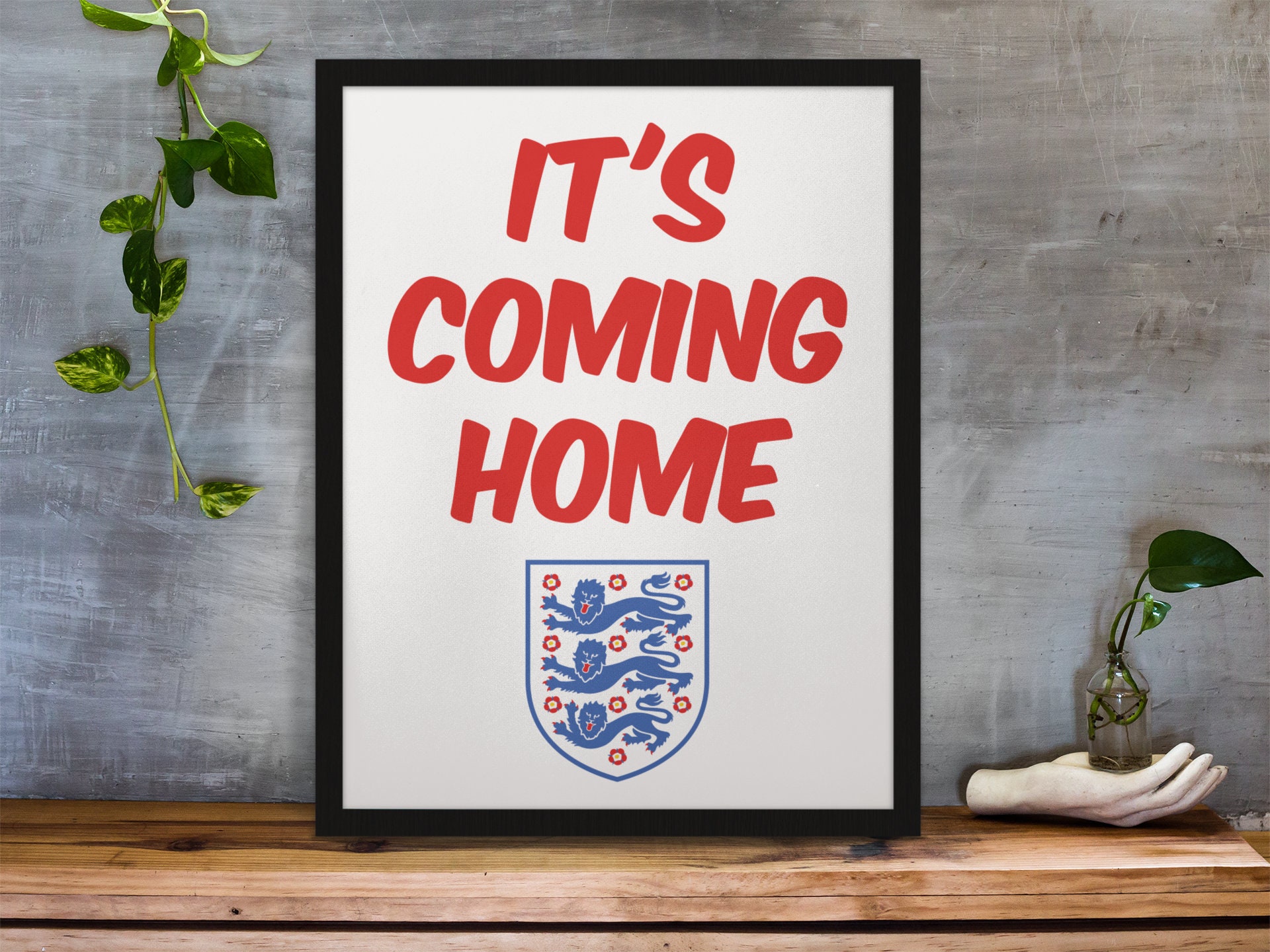 England Football Poster, It's Coming Home, Three Lions, Euro 24 Poster ...