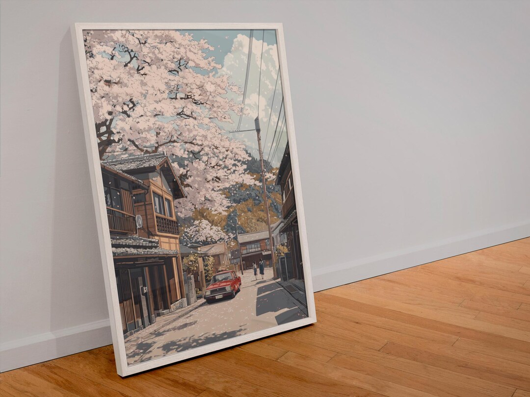 Japan - Cherry Blossom Tree Poster - Sakura - Tokyo Kyoto Street - Art ...