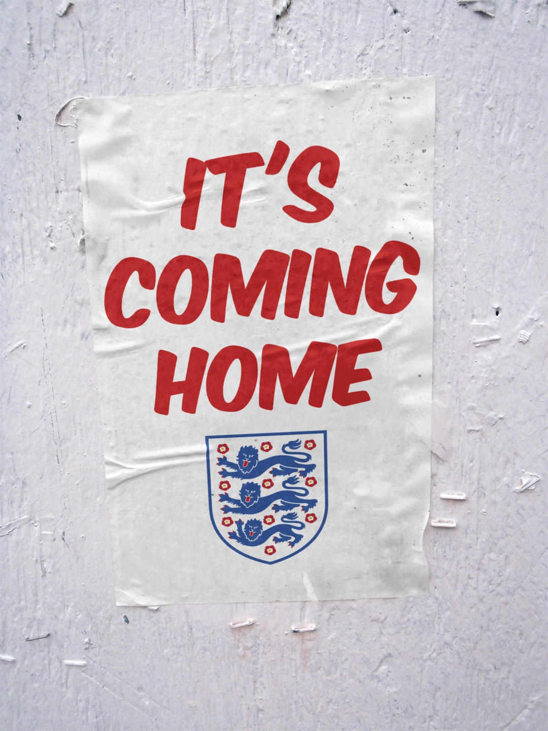 England Football Poster, It's Coming Home, Three Lions, Euro 24 Poster. It's Coming Home 2024 ...