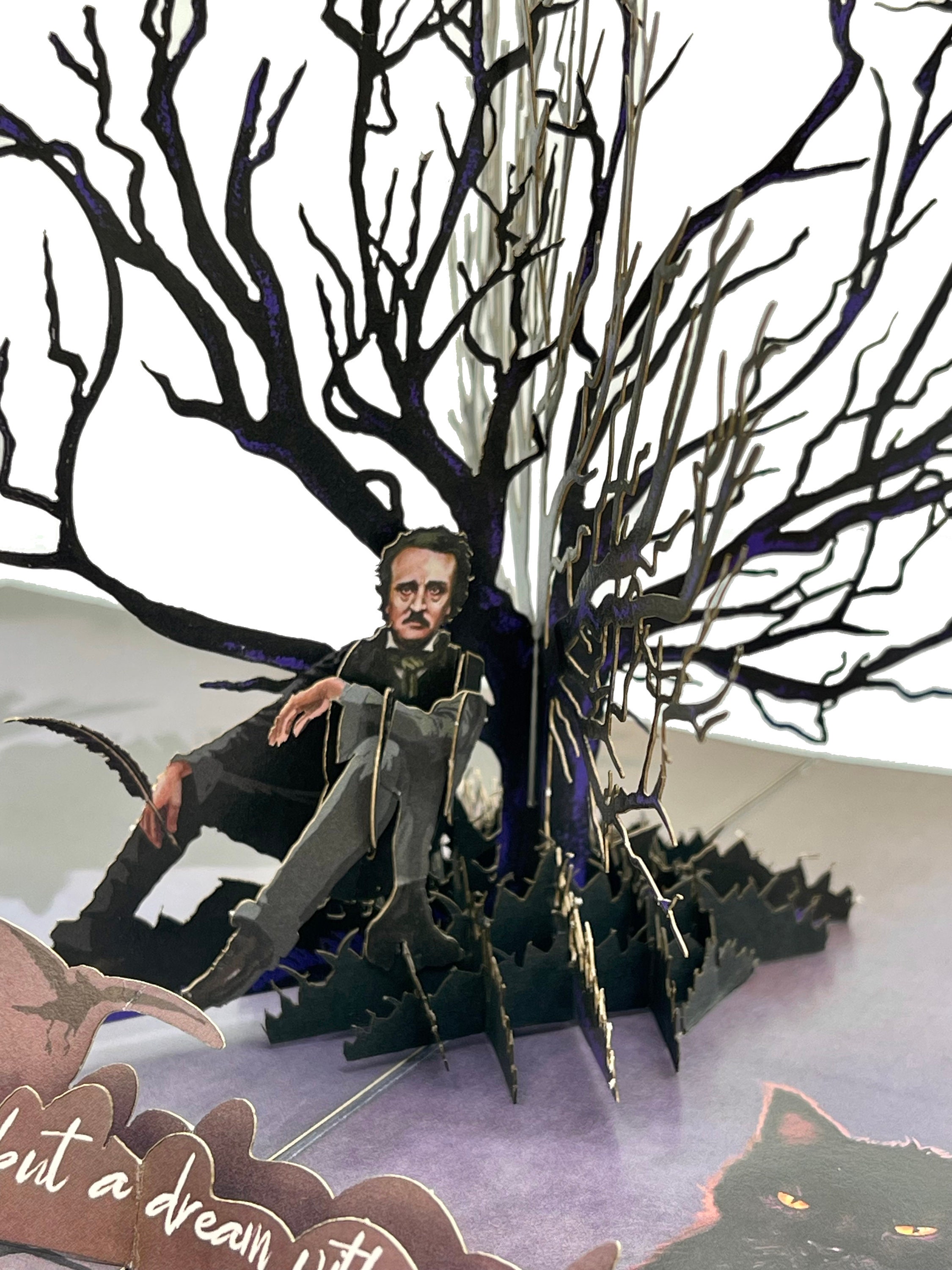 Edgar Allan Poe 3D Paper Pop-upcard! Perfect for Birthdays, Halloween ...