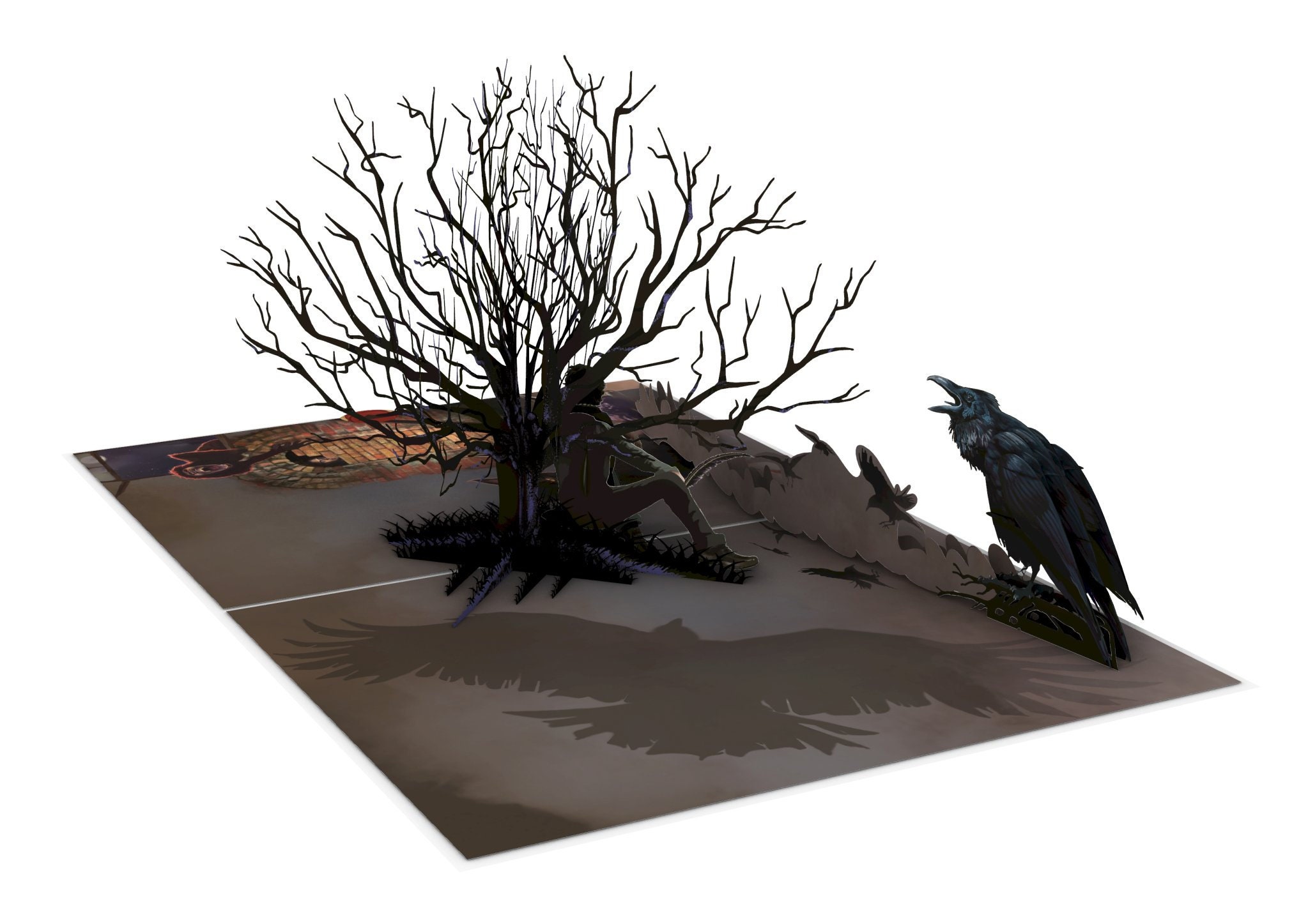 Edgar Allan Poe 3D Paper Pop-upcard! Perfect for Birthdays, Halloween ...