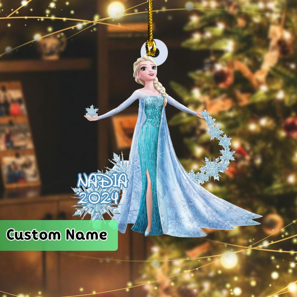 Personalized Elsa Ornament, Custom Frozen Elsa Ornament, Elsa Christmas ...