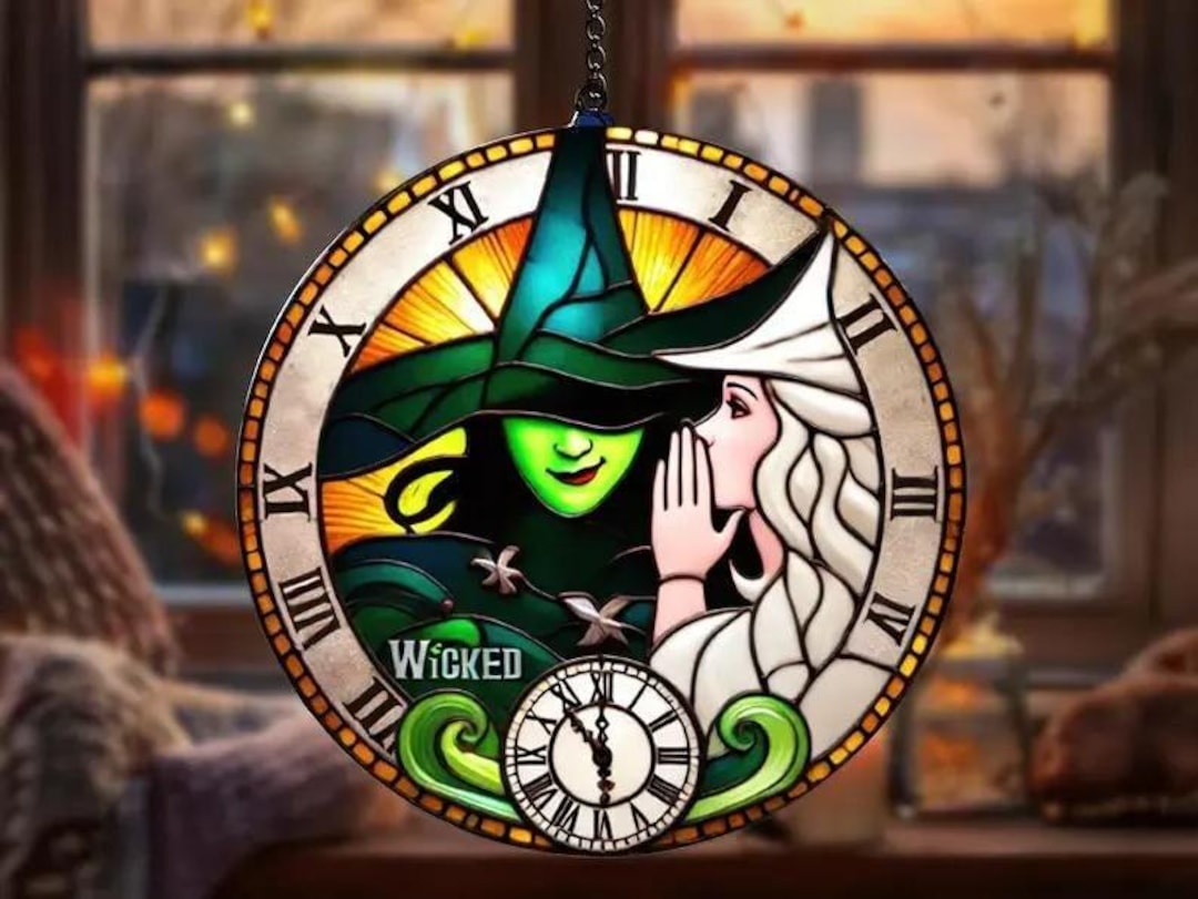 Elphaba and Glinda Besties Acrylic Stained Glass Suncatcher, Witches of ...