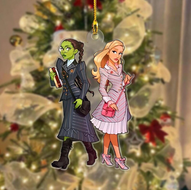 Elphaba and Glinda Besties Ornament, Wicked Christmas Ornament, Wickeds ...