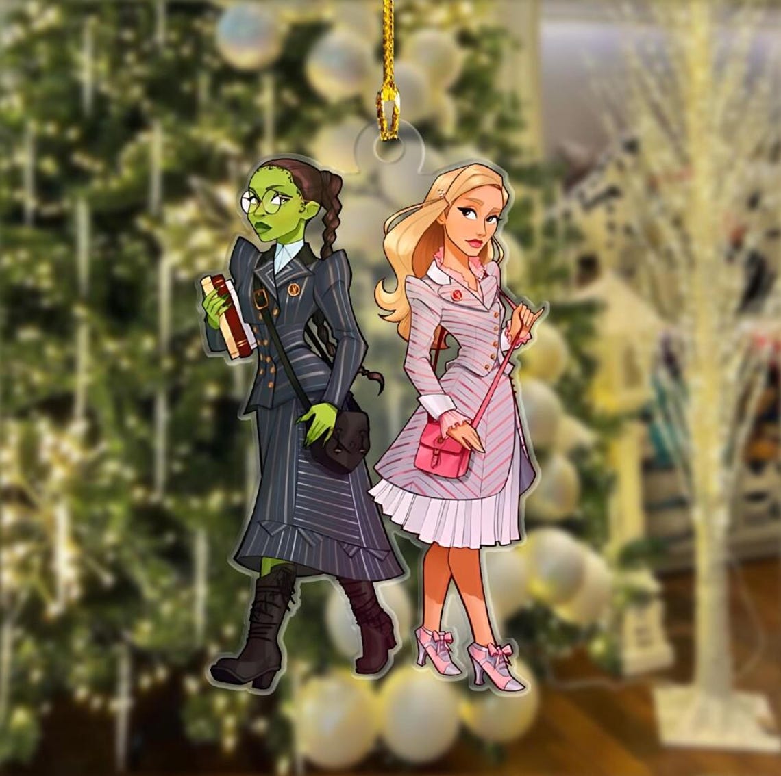 Elphaba and Glinda Besties Ornament, Wicked Christmas Ornament, Wickeds ...