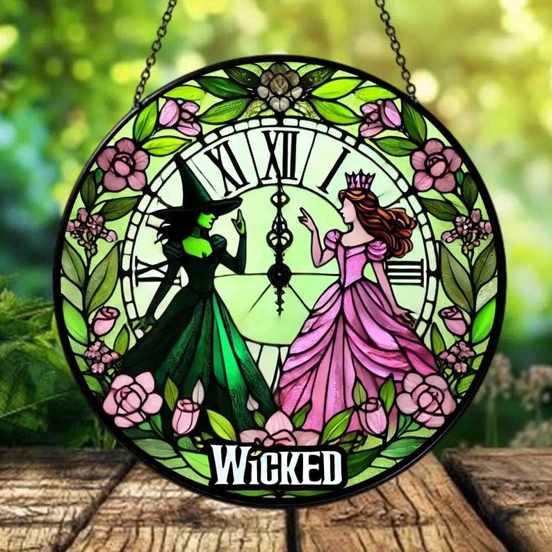 Witches of Oz Window Hanging, Elphaba and Glinda Besties Suncatcher ...