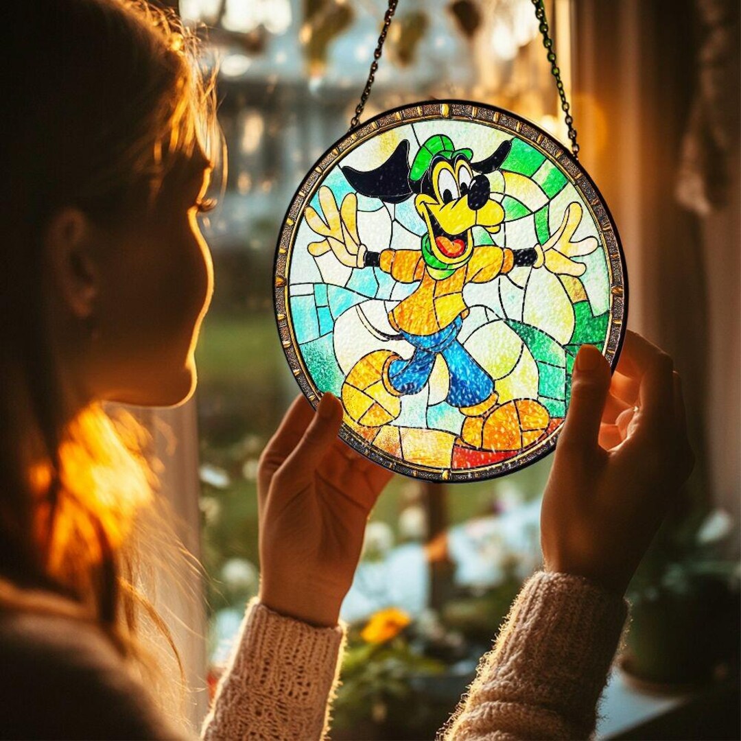 Disney Goofy Stained Glass, Goofy Disney Stained Glass Window Hanging ...