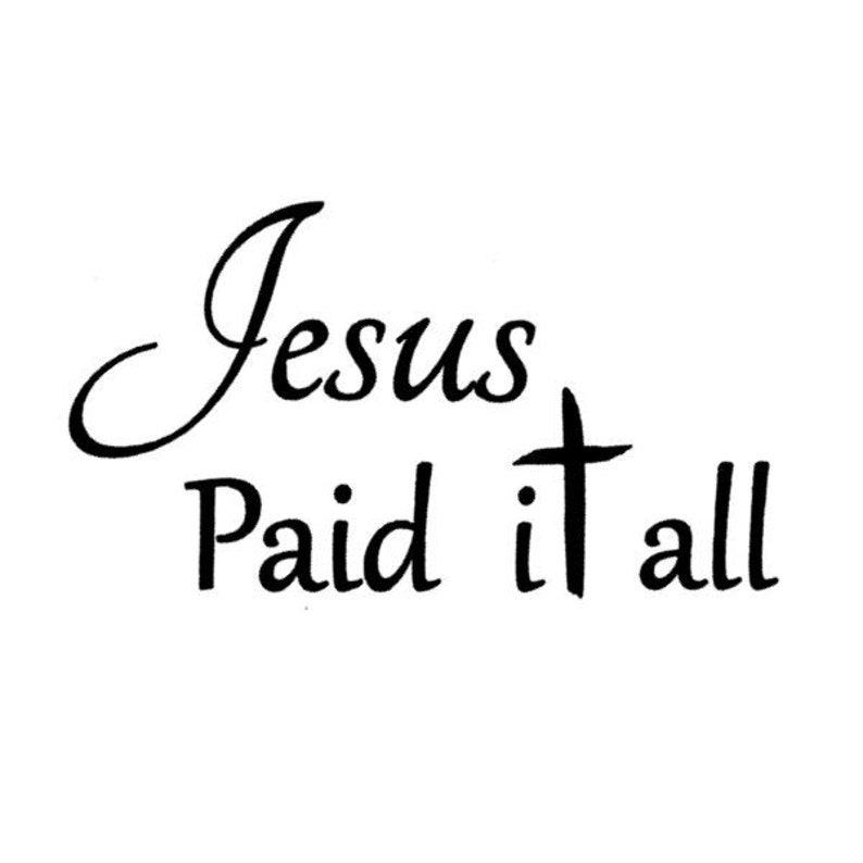 Jesus Paid It All Mounted Rubber Stamp Christian Cross - Etsy New Zealand