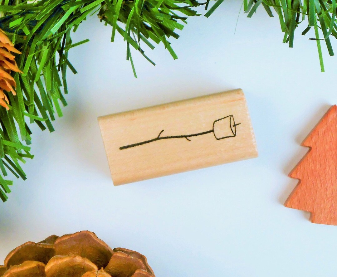 Marshmallow Roasting Stick Mounted Rubber Stamp - Camping #25 - Etsy