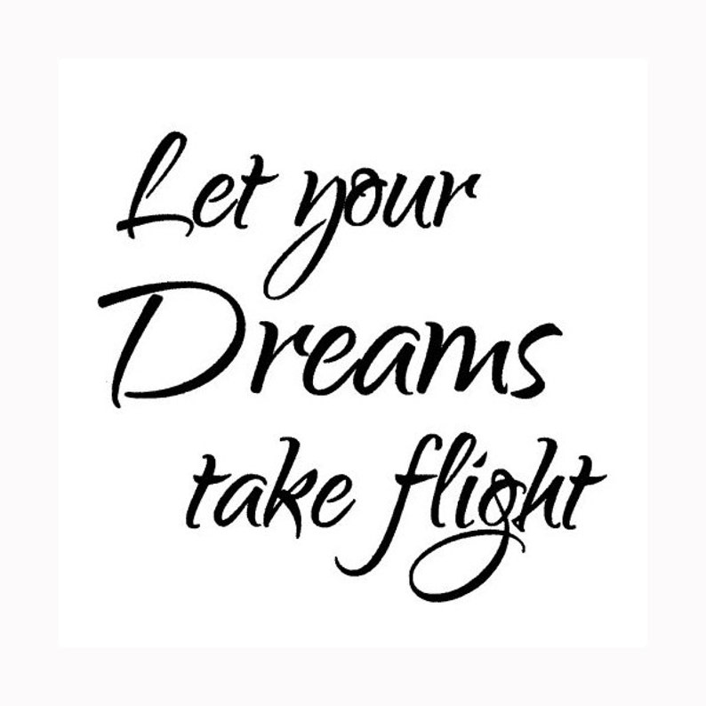 Let Your Dreams Take Flight Mounted Rubber Stamp - Etsy