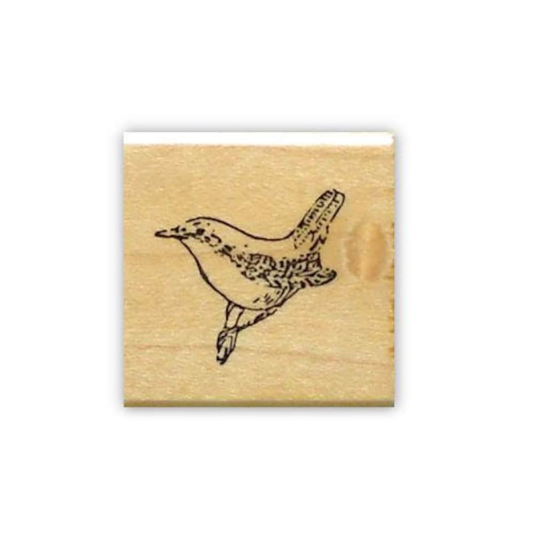 Wren Mounted Rubber Stamp, Bird #9 - Etsy