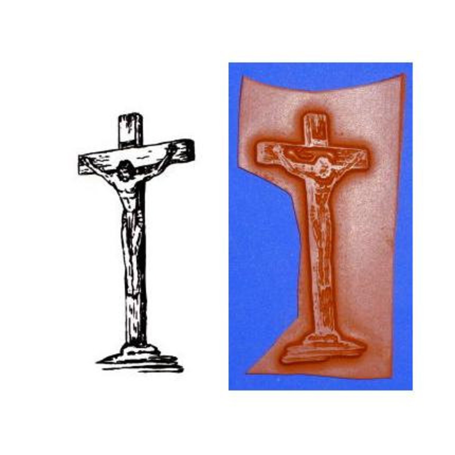 Crucifixion Rubber Stamp Unmounted Religious Easter Jesus | Etsy